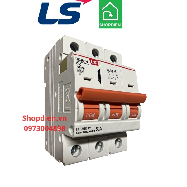 BKJ63N LS MCB 3P 50A 6KA Aptomat Cầu dao tự động CÔNG TY TNHH THƯƠNG MẠI VÀ KỸ THUẬT VIỆT MỸ