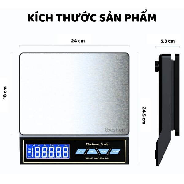 Cân Điện Tử WH B37 30kg 1g Sạc Điện Chính Xác Cao – TBESHOP.VN