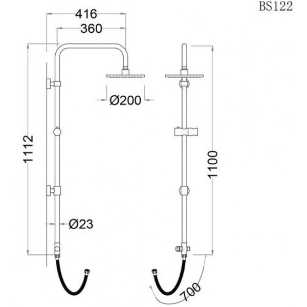 Bộ Vòi Sen Cây Caesar S493C/BS122 Nóng Lạnh TOTO NAM ANH