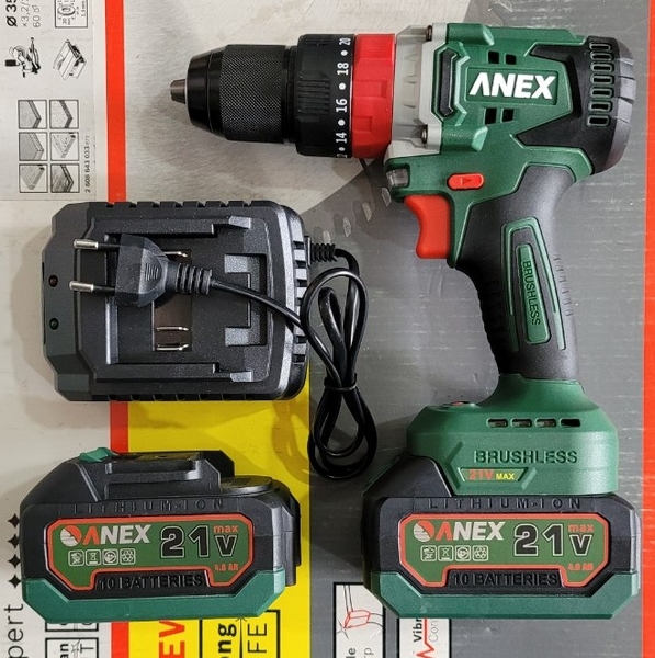Máy khoan pin không chổi than ANEX AN-13A 21V | CÔNG TY TNHH THƯƠNG MẠI ĐIỆN MÁY HỒNG ÂN