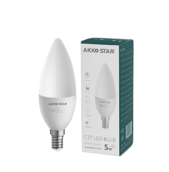 Đèn Led vàng 5W E14 3000K AKKO STAR 53777