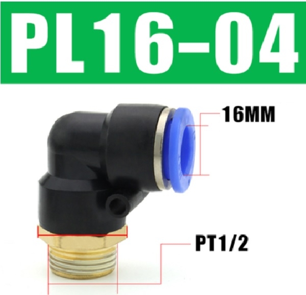 Co nối nhanh khí nén- Ren ngoài PL16-04 - Công ty TNHH PUMPTECH VIETNAM