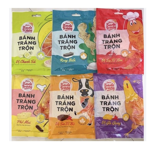 Bánh tráng trộn Miss Bánh Tráng vị chanh sả gói 23g Siêu thị tự chọn Sun H Mart