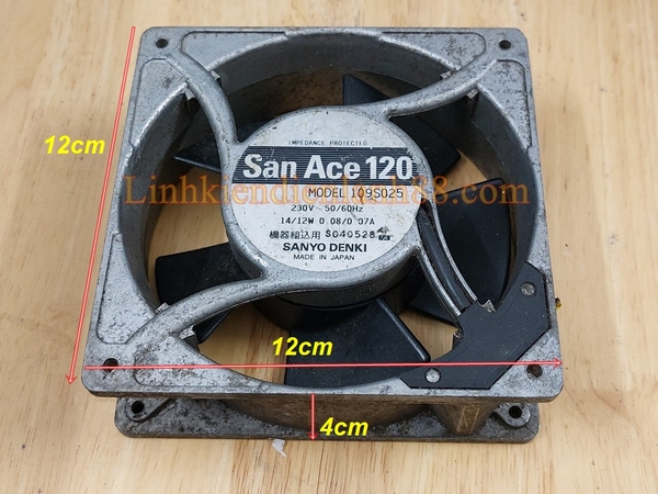 Quạt Tản Nhiệt AC 230V - 0.07A 109S025 12cm x 12m x 4cm Chính Hãng Linh Kiện Điện Lạnh 88