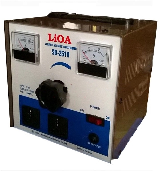 Biến áp Vô cấp 1 pha LIOA SD2510 - Etech