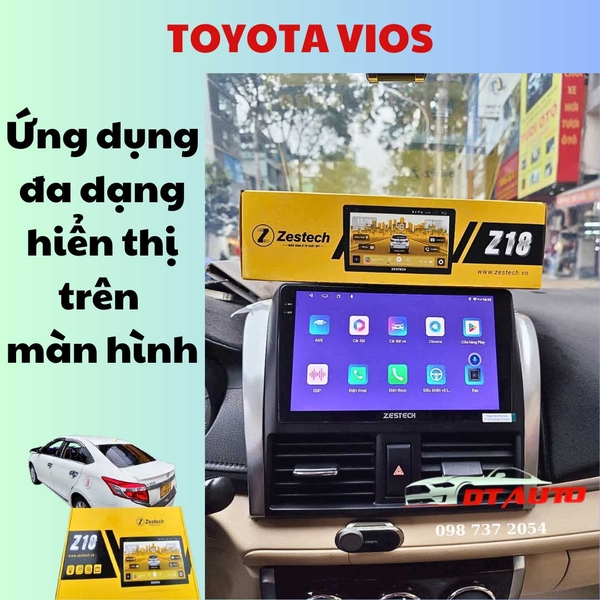 Z18 Zestech màn hình android giá rẻ lắp Toyota Vios tại Thủ Đức DT Auto