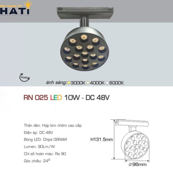 Đèn rọi ray nam châm Anfaco RN 025 10w