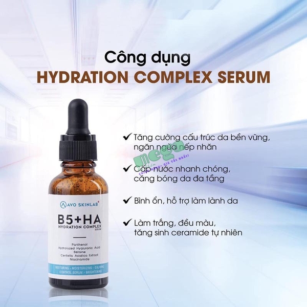 Tinh chất Avo Skinlab B5+HA Hydration Complex 30ml [Chính Hãng] | Mỹ Phẩm Mega
