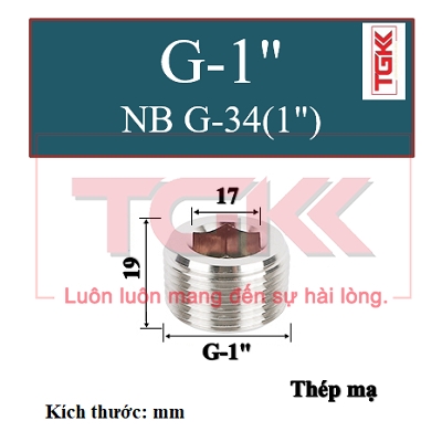 Bu lông bịt mạ G-34(1") Siêu thị ốc vít