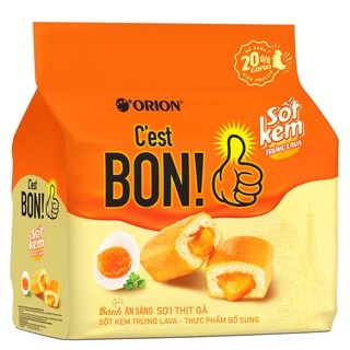 Bánh ăn sáng sợi thịt gà sốt kem trứng Lava C'est Bon Orion túi 8 cái Shop Thúy Anh