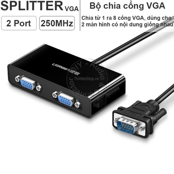 Dây chia VGA 1 ra 2 Ugreen 40254 - 250MHz 2-port VGA splitter | Tinh Tế Shop