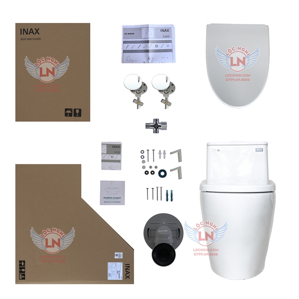 Bồn cầu 1 khối INAX AC-989VN Aqua Ceramic (AC989VN) Showroom Lộc Nghi