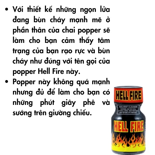 Hell Fire Poppers Usa 10ml - Original Strength – Thỏ Đực