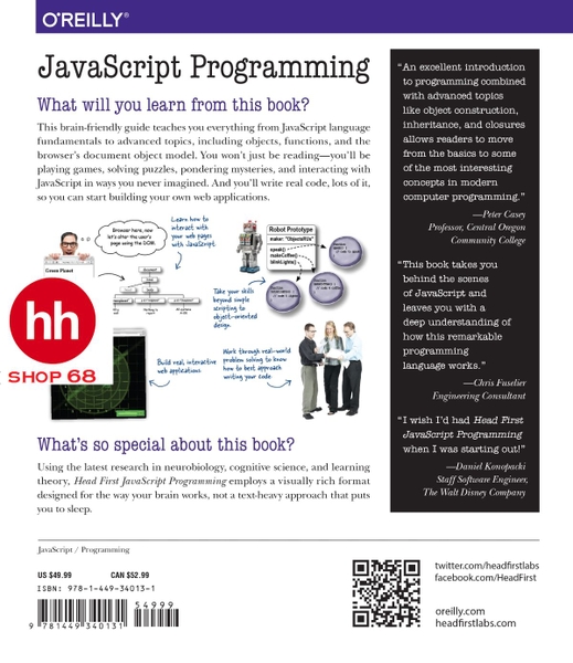 Head First JavaScript Programming: A Brain-Friendly Guide