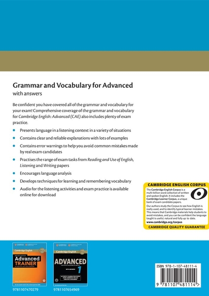 Grammar and Vocabulary for Advanced 2015