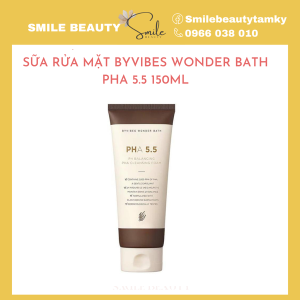 Sữa Rửa Mặt Byvibes Wonder Bath PHA 5.5 150ml | Smilebeauty
