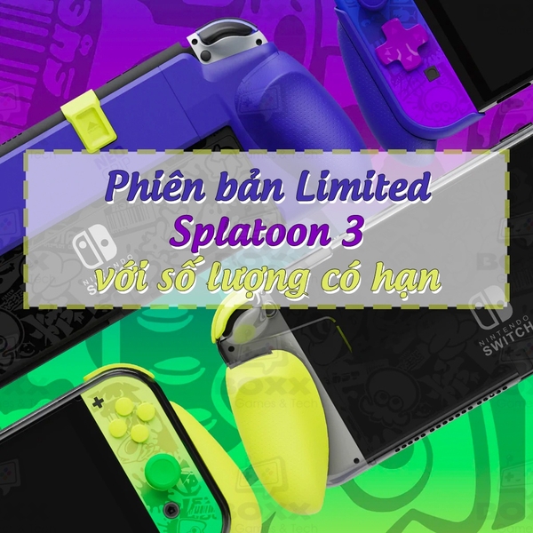 Ốp lưng GripCase hãng Skull & Co cho Nintendo Switch OLED bản Splatoon 3 Limited