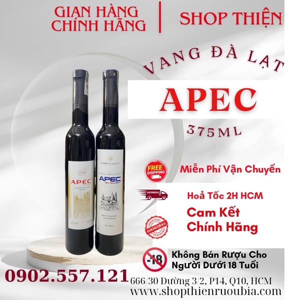 Vang Đà Lạt Đỏ APEC 12% 375ml