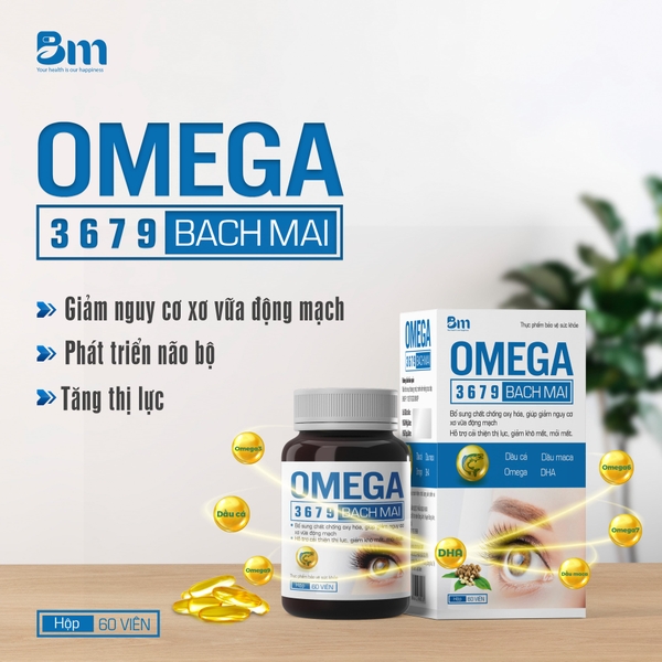 Omega 3679 - Hỗ Trợ Thị Lực và Sức Khỏe Tim Mạch Dược Bạch Mai