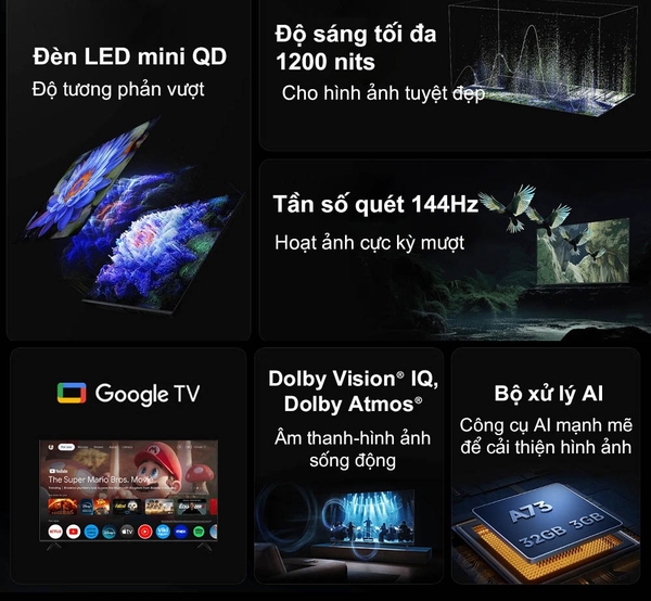 Tivi Xiaomi S85 Mini LED 144Hz 2025 - Bản Nội Địa
