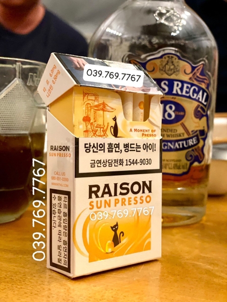 Thuốc lá Raison Sun Presso (Raison Cam) | Thuoclangoaixachtay.com