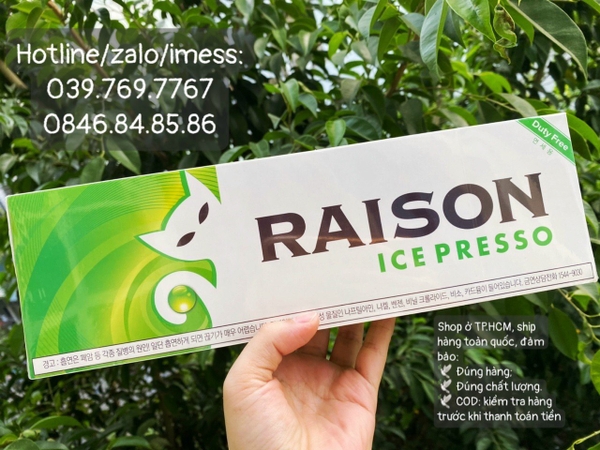 Thuốc lá Raison Ice Presso (Raison Cốm) | Thuoclangoaixachtay.com