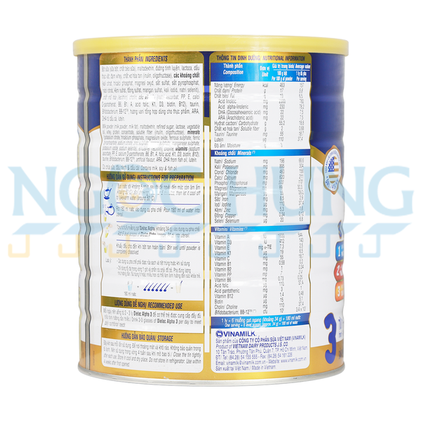 Sữa bột Vinamilk Dielac Alpha Step 3 1.5kg (1-2 tuổi)