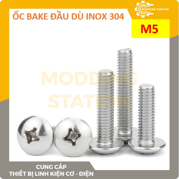 Ốc Bake đầu dù inox 304 size M5x10 | Modding Station