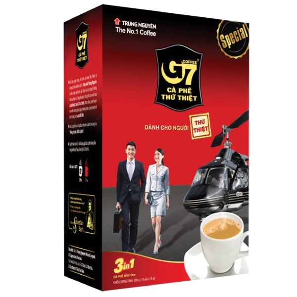 Cà phê cà phê hòa tan 3in1 G7-Trung Nguyên, hộp (288g/18gói*16g). Siêu thị Đức Thành