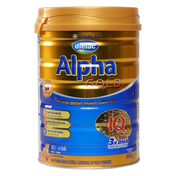 Sữa bột Dielac Alpha Gold 4-Vinamilk, 2-6 tuổi (900g), Siêu thị Đức Thành