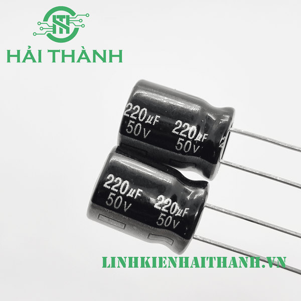 TỤ 220UF 50V HÀNG MỚI, KÍCH THƯỚC 13MM*10MM
