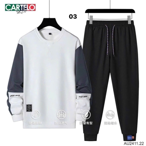 BỘ NỈ THỂ THAO NAM AUT.H CARTELO T24112204 Shop QM