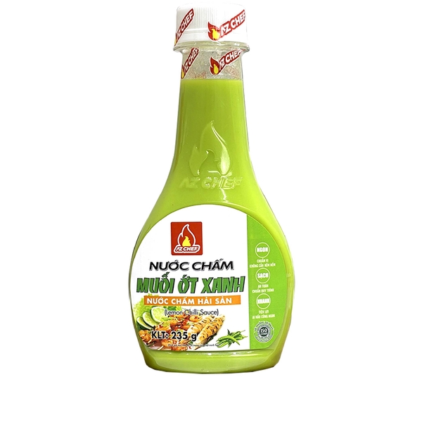 XỐt ChẤm MuỐi Ớt Xanh Chấm Hải Sản 235g Gia Vị Hoàn Chỉnh Az Chef
