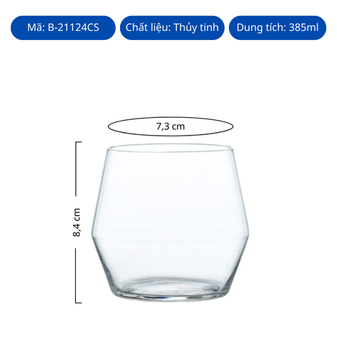 Ly thủy tinh Toyo Sasaki Tumbler Fino 385ml - Thai Sa Hospitality