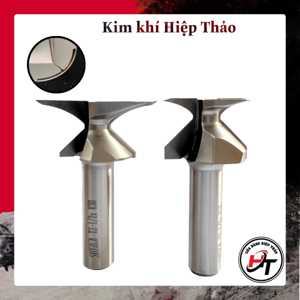 Mũi phay uốn cong gỗ CNC soi bo cong 90 độ mdf góc R18 R30 MSUC Kim khí Hiệp Thảo