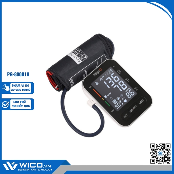 Máy Đo Huyết Áp Bắp Tay Pangao - Trung Quốc PG-800B18 (Đen) | Wico Việt Nam