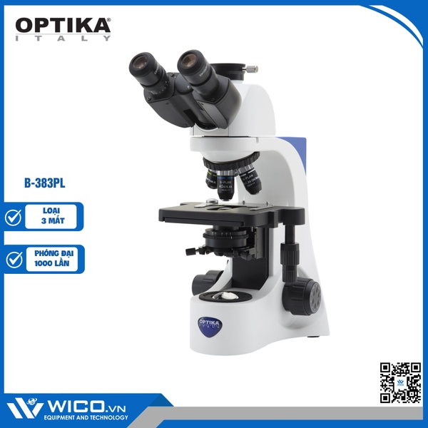 Kính Hiển Vi Sinh Học Optika B-383PL | 3 Mắt | Wico Việt Nam