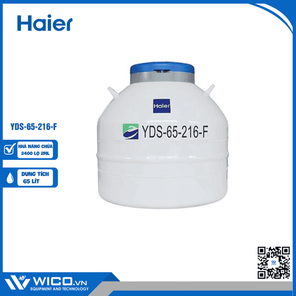 Bình Đựng Nitơ Lỏng 65 Lít Haier YDS-65-216-F | Wico Việt Nam
