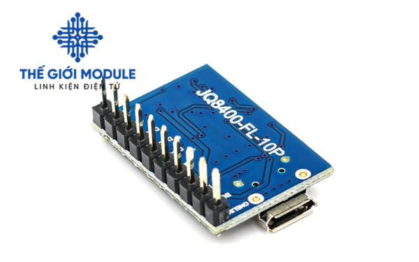 Mạch ghi đọc âm thanh microUSB chip nhớ JQ8400-FL-10P | Thế Giới Module