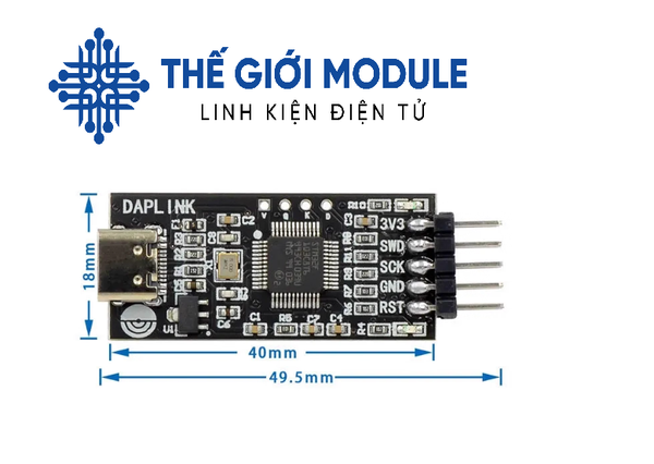Mạch nạp DAPLINK STM32 cổng Type-C - Không kèm cáp USB type C | Thế Giới Module