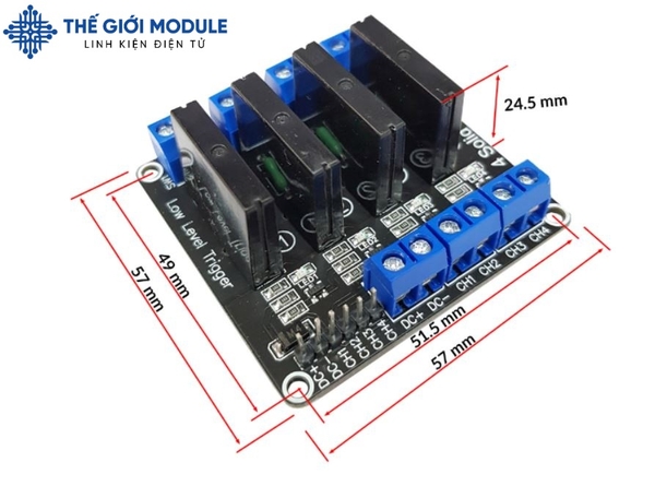 Module 4 relay rắn SSR (12VDC) | Thế Giới Module