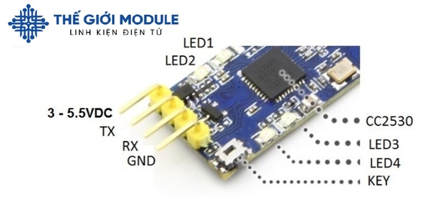 Module ZIGBEE CC2530 UART TTL 2.4G | Thế Giới Module Module ZIGBEE CC2530 UART TTL 2.4G | Thế Giới Module