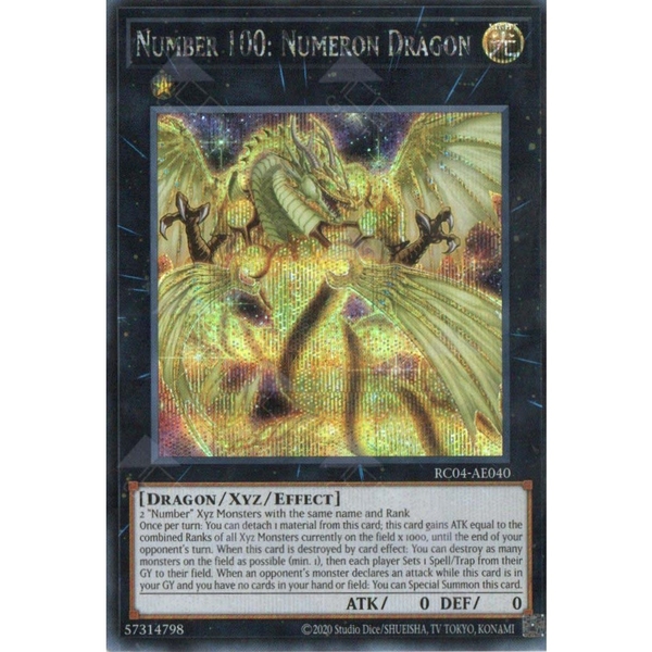 [ Bài Yugioh Chính Hãng ] Number 100: Numeron Dragon - RC04-AE040