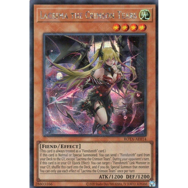 [ Bài Yugioh Chính Hãng ] ROTA-AE014 Lacrima the Crimson Tear
