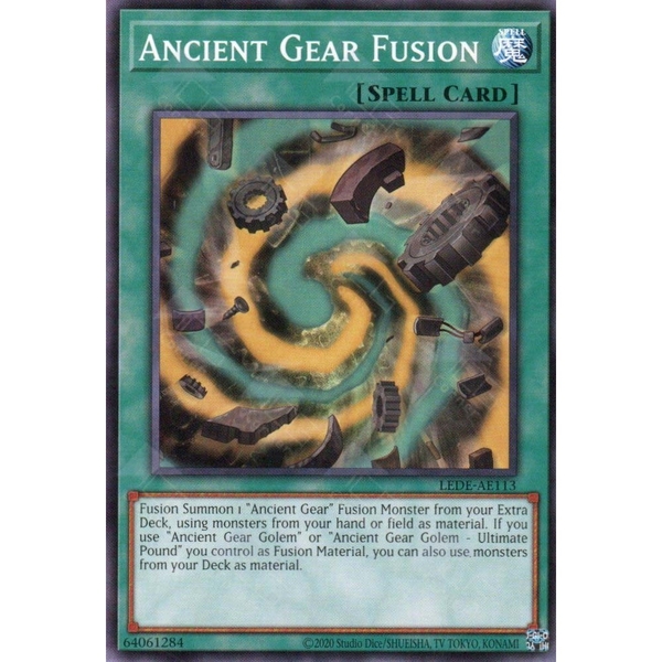 [ Bài Yugioh Chính Hãng ] LEDE-AE113 Ancient Gear Fusion - Common