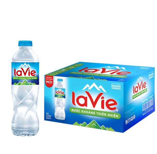 Nước khoáng thiên nhiên La Vie 500ml - Thùng 24 chai Sato Mart- Cửa hàng tạp hóa tiện lợi