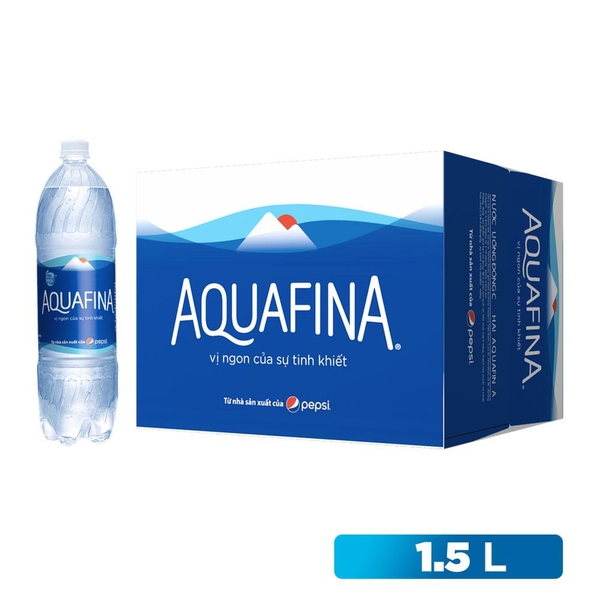 Nước Tinh Khiết Aquafina - Thùng 12 chai 1.5L Sato Mart- Cửa hàng tạp hóa tiện lợi