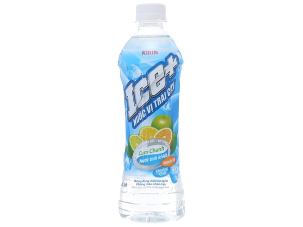 Nước Trái Cây Ice+ vị Cam Chanh - Lốc 6 Chai 490ml (Lốc) Sato Mart- Cửa hàng tạp hóa tiện lợi