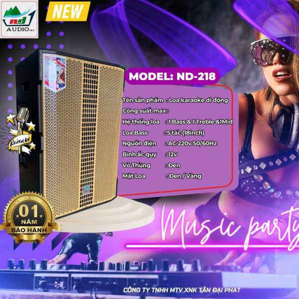 Loa Karaoke di động ND-218 | TÂN ĐẠI PHÁT