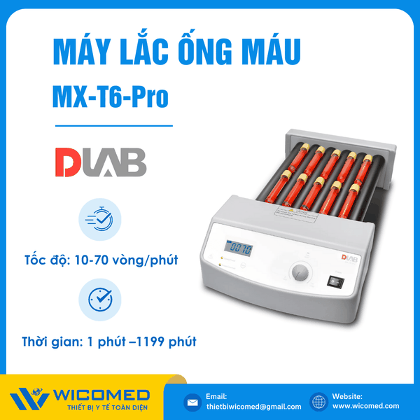 Wicomed - Bán Máy Lắc Ống Máu Kiểu Con Lăn Dlab Mỹ MX-T6-Pro | WICOMED - Thiết Bị Y Tế Toàn Diện